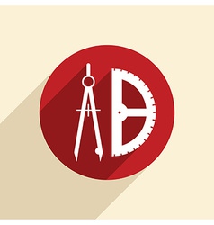 Compass and protractor Royalty Free Vector Image