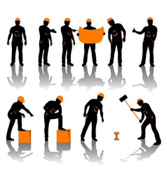 Engineer working on building house Royalty Free Vector Image