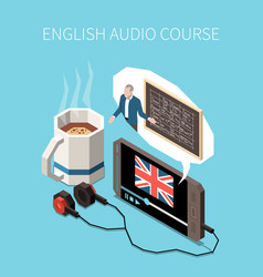 Language learning composition Royalty Free Vector Image