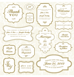 Vintage frame stickers Royalty Free Vector Image