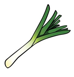 Leek vegetable cartoon for coloring book Vector Image