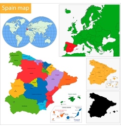 Spain map Royalty Free Vector Image - VectorStock