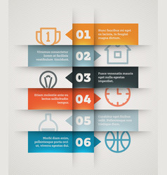 Modern number list infographic banner Royalty Free Vector