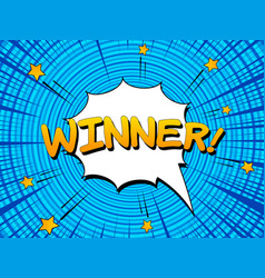 Comic win wording concept Royalty Free Vector Image