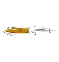 Flying bullet Royalty Free Vector Image - VectorStock