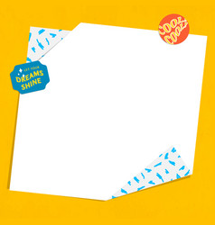 Cute kids frame for text isolated on white Vector Image