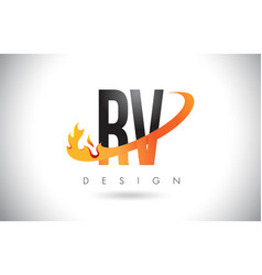 Rv r v letter logo design creative icon modern Vector Image
