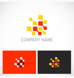 Digital connection logo Royalty Free Vector Image