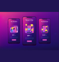 Digital city guide and smart city concept app ui Vector Image