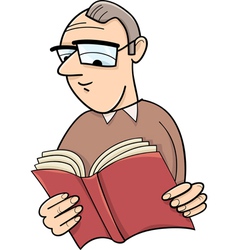 Book reader cartoon Royalty Free Vector Image - VectorStock