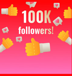 Thank you first 100 followers Royalty Free Vector Image