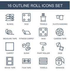 15 roll icons Royalty Free Vector Image - VectorStock