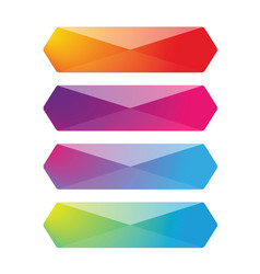 Colorful empty web button set Royalty Free Vector Image
