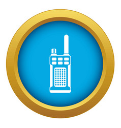 Portable handheld radio icon digital blue Vector Image