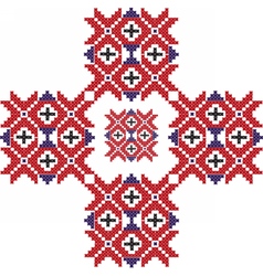 Moldovan romanian ethnic ornament pattern set Vector Image