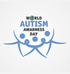 Autism awareness puzzles autistic children icons Vector Image