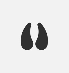 Pig step icon pig paw icon isolated on white Vector Image