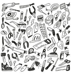 Paint tools - doodles Royalty Free Vector Image