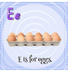 Flashcard letter e is for egg Royalty Free Vector Image