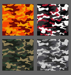 Camouflage seamless color pattern army camo Vector Image