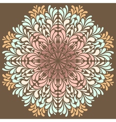 Ornamental round pattern with drops Royalty Free Vector