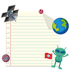 Blank note with space element Royalty Free Vector Image