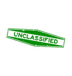 Grunge green unclassified word round rubber seal Vector Image