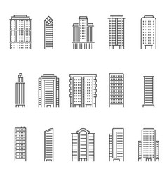 Modern city buildings city skyscraper building Vector Image