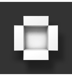 Open box mockup template Top view Royalty Free Vector Image