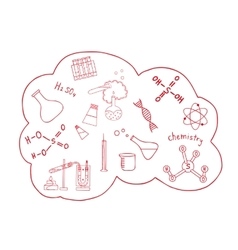 Seamless sketch of science doddle elements Vector Image
