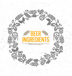 Watercolor hop and malt Royalty Free Vector Image