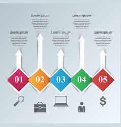 Business infographics origami style Royalty Free Vector