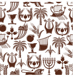 Hebrew seamless pattern pastel Royalty Free Vector Image