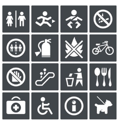 International Signs Icon Set Royalty Free Vector Image
