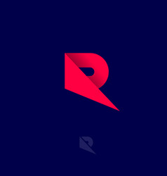 Simple red initial letter r monogram logo design Vector Image