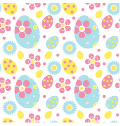 Cute easter seamless pattern spring repeating Vector Image