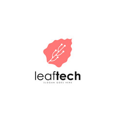 Leaf tech logo Royalty Free Vector Image - VectorStock