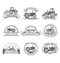 Tractor driver icons Royalty Free Vector Image