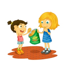 Cartoon Children Sharing Vector Images (over 150)