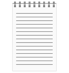 Notebook paper Royalty Free Vector Image - VectorStock