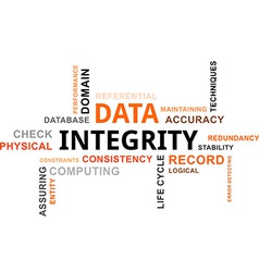 Word cloud data integrity Royalty Free Vector Image