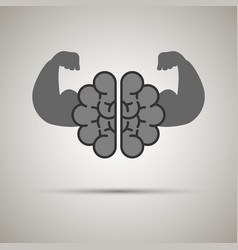 Strong brain logo design Royalty Free Vector Image