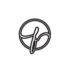 Z letter script circle logo design Royalty Free Vector Image