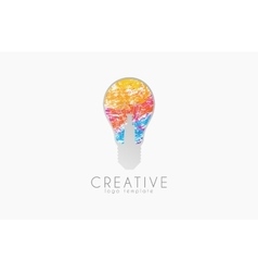 Lightbulb logo idea logo creative logo bulb Vector Image