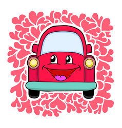 Car with smile Royalty Free Vector Image - VectorStock