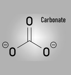 Carbonate anion chemical skeletal formula Vector Image