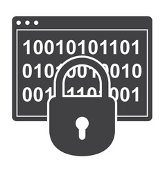 Cryptography icon technology Royalty Free Vector Image
