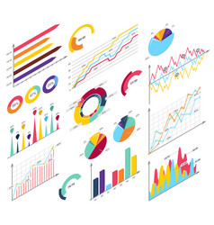 Infographics isometric elements Royalty Free Vector Image