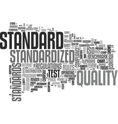 Standards word cloud concept Royalty Free Vector Image