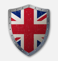 British flag in grunge vintage style Royalty Free Vector